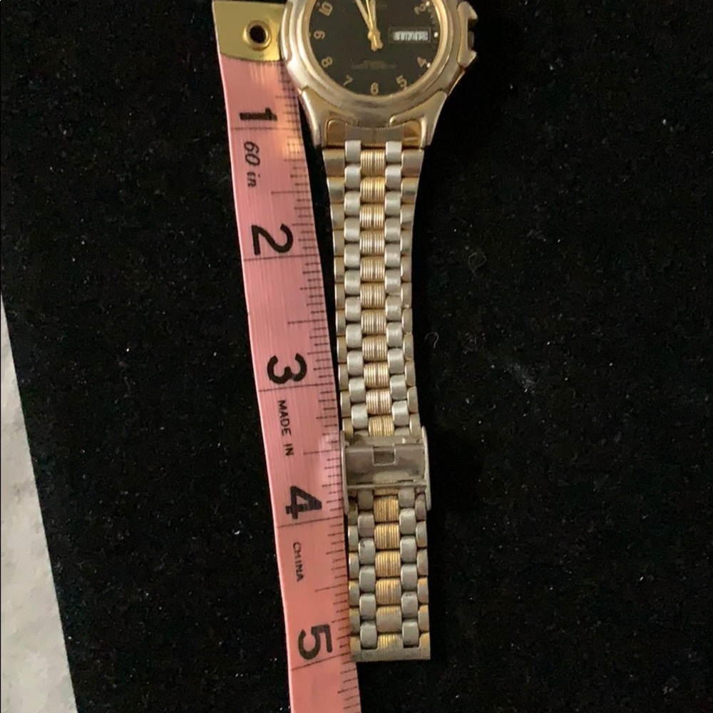 Swanson Watch 2tone Men’s Watch Black Face Guc 9” - Gem